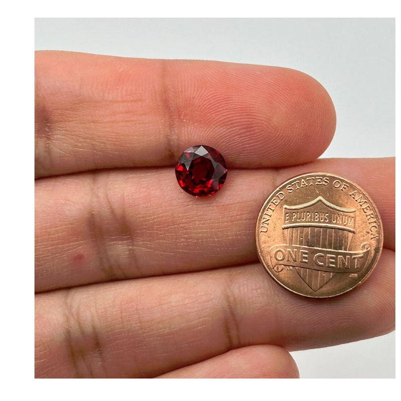 Lab Created Red Ruby Round Cut 8mm – Instagem