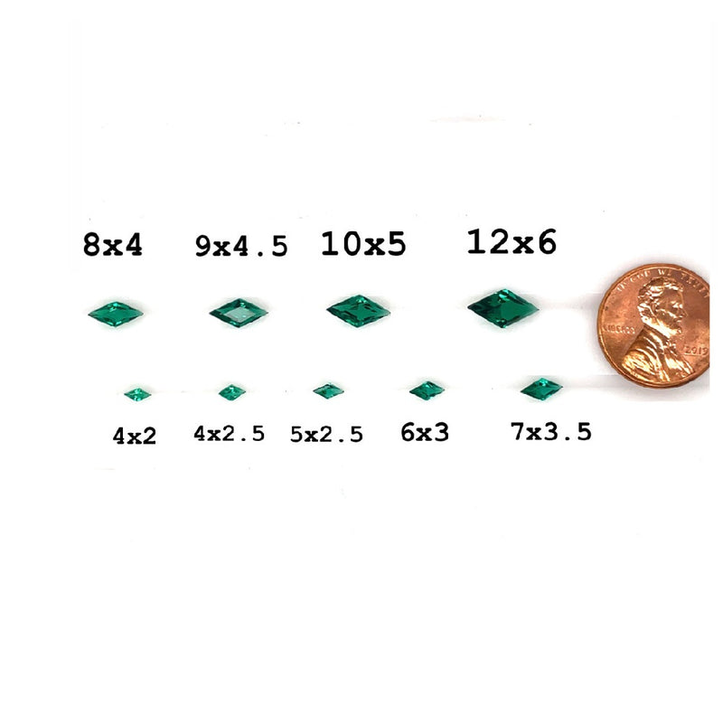 Lab Created Emerald Lozenge Shape Step Cut – Instagem