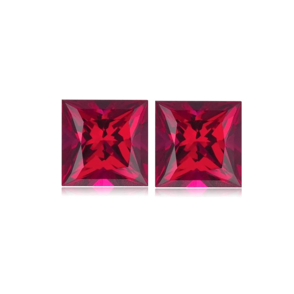Synthetic Ruby Princess Cut – Instagem