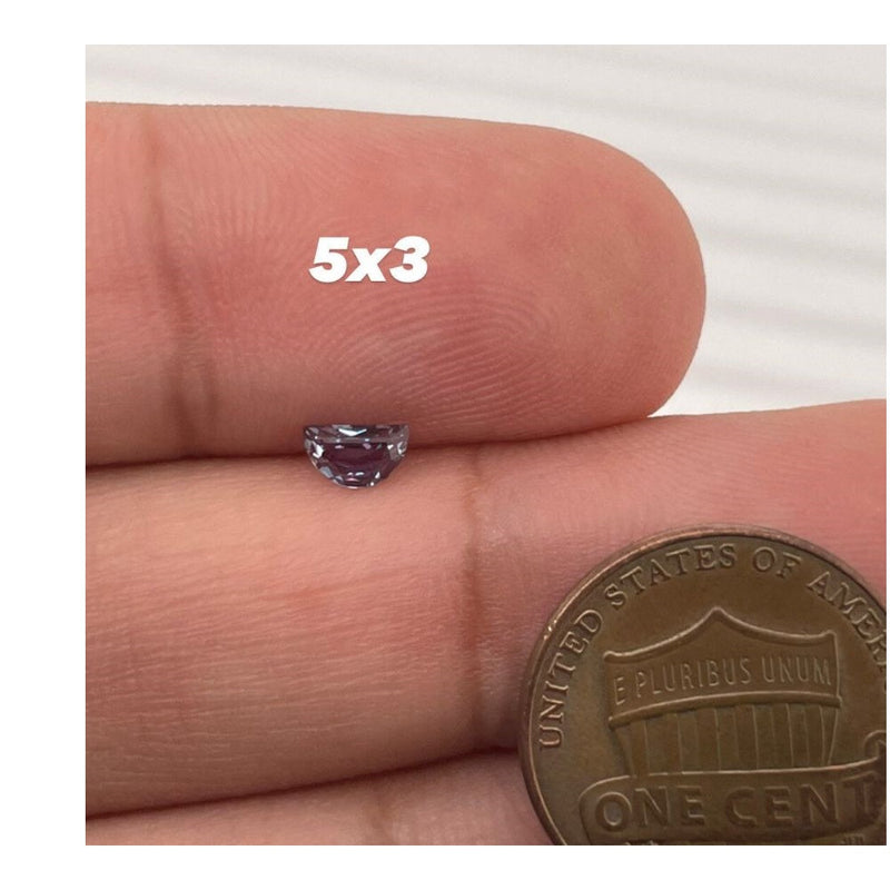 Lab Created Alexandrite Half Moon Cut – Instagem