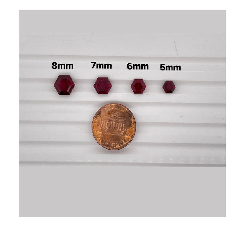 Synthetic Ruby Hexagon Cut – Instagem