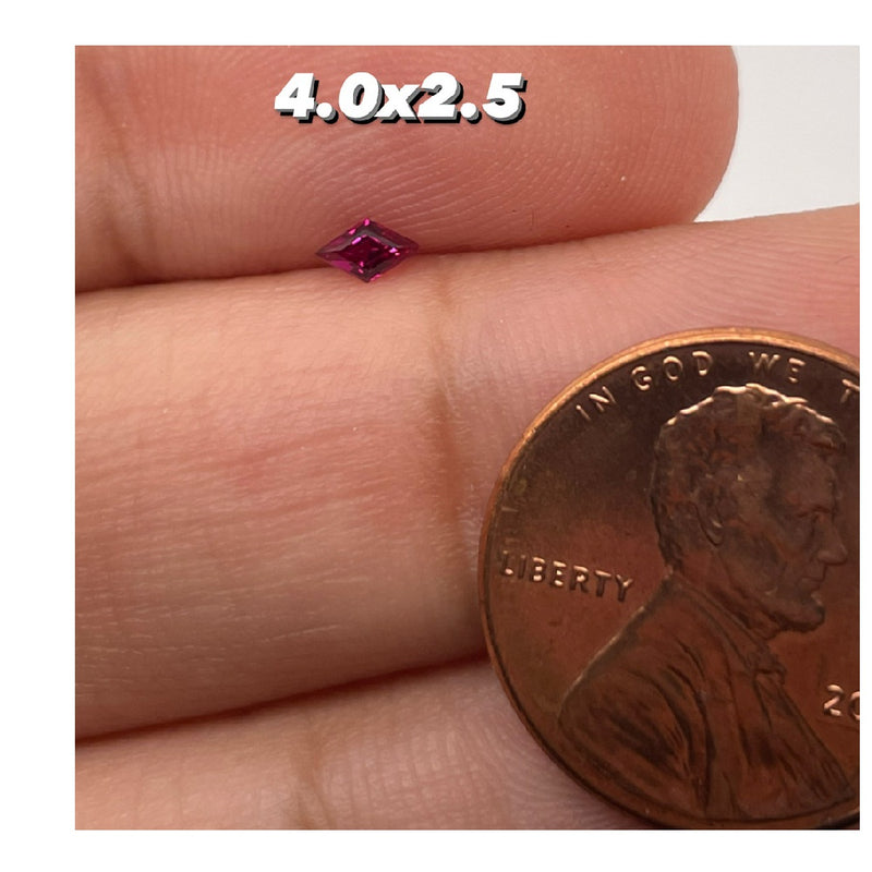 Lab Created Ruby Lozenge Shape Step Cut – Instagem